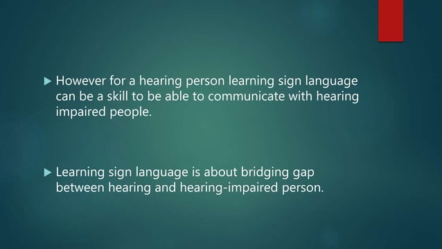 Sign language ppt | PPTX