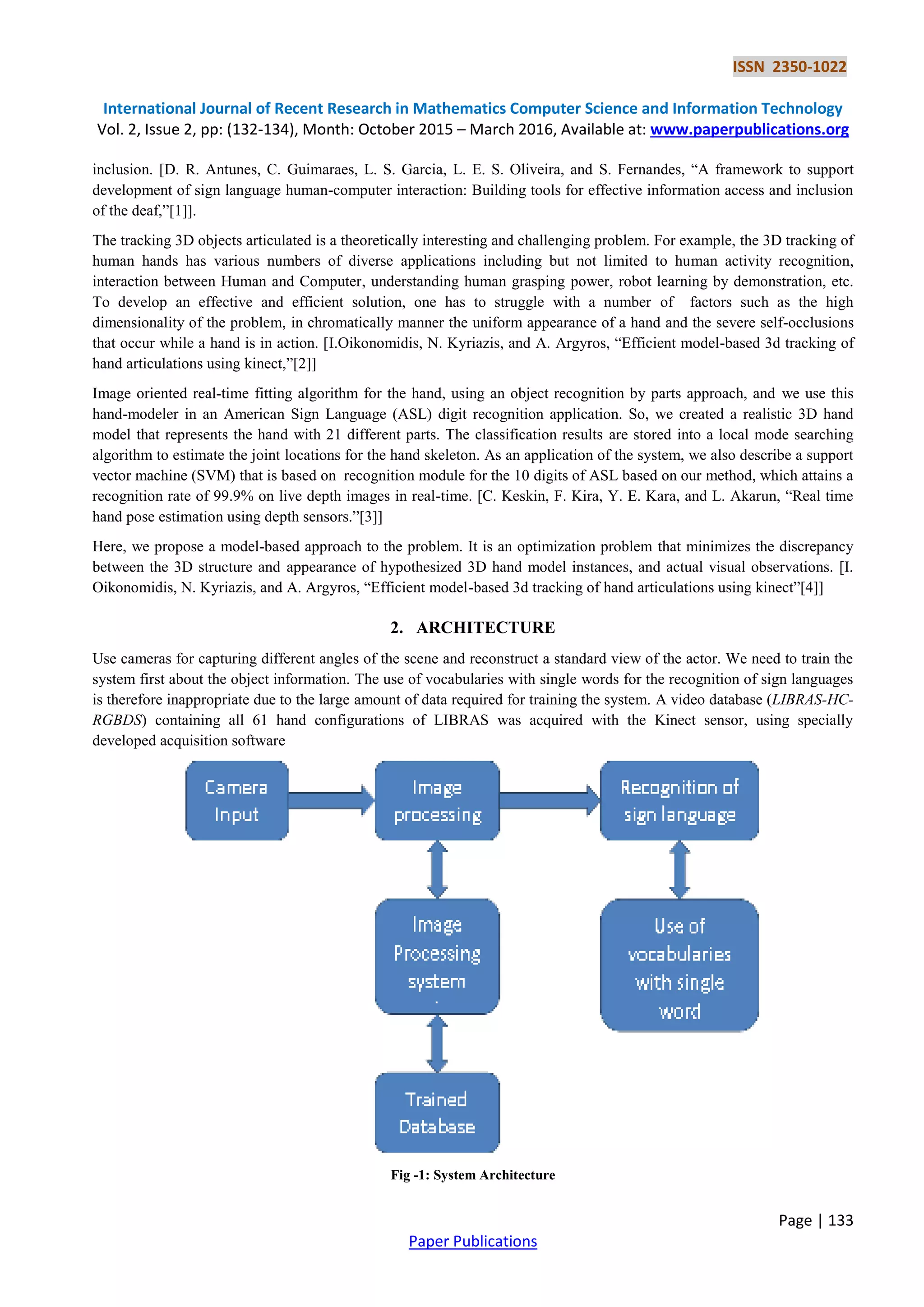 Sign Language Recognition with Gesture Analysis | PDF