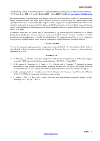 Sign Language Recognition with Gesture Analysis | PDF