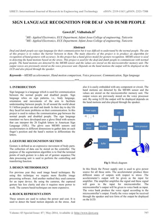 Sign language recognition for deaf and dumb people | PDF