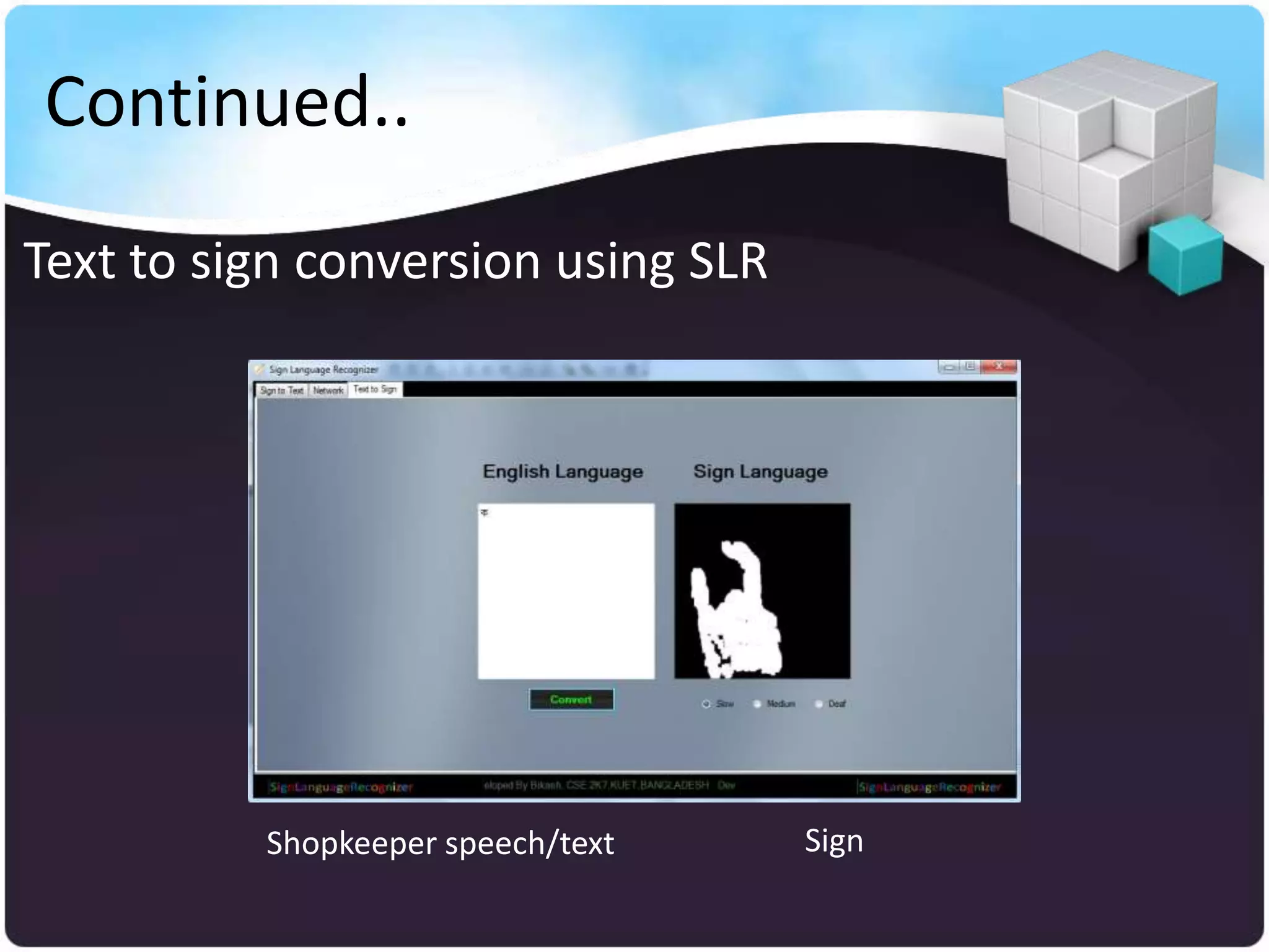 Sign language recognizer | PPTX