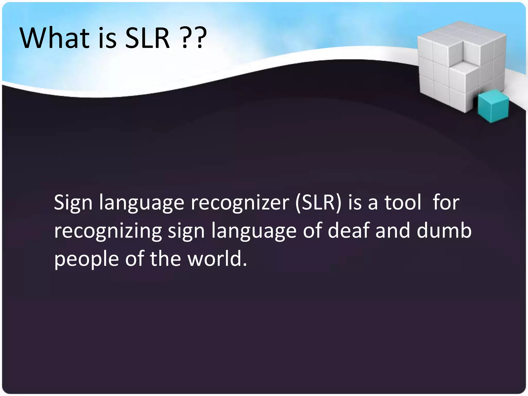 Sign language recognizer | PPTX