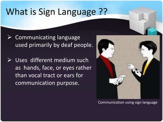 Sign language recognizer | PPTX