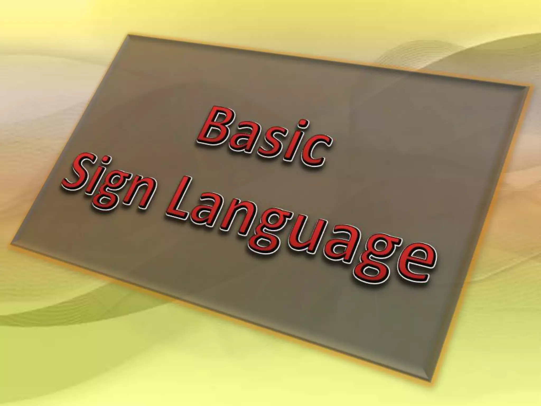 Filipino Sign language seminar | PPTX
