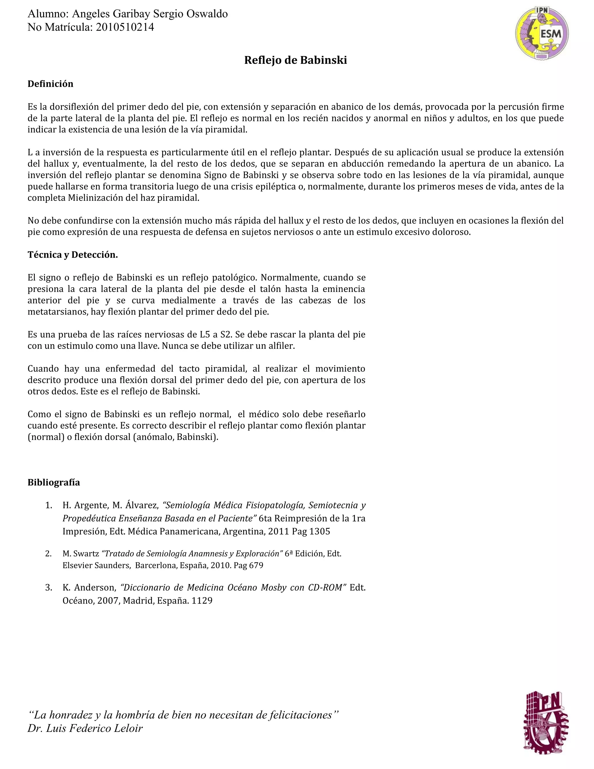 Signo de Babinski | PDF