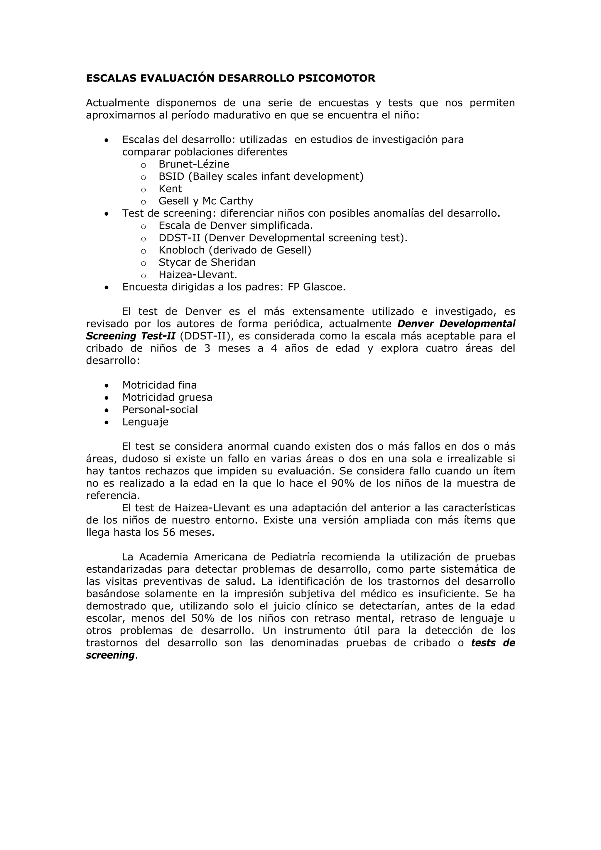 Signos alarma psicomotor | PDF | Brain and Nervous System Disorders ...
