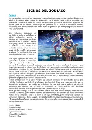 Signos del zodiaco | PDF