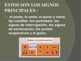 Signos de puntuaciòn | PPTX