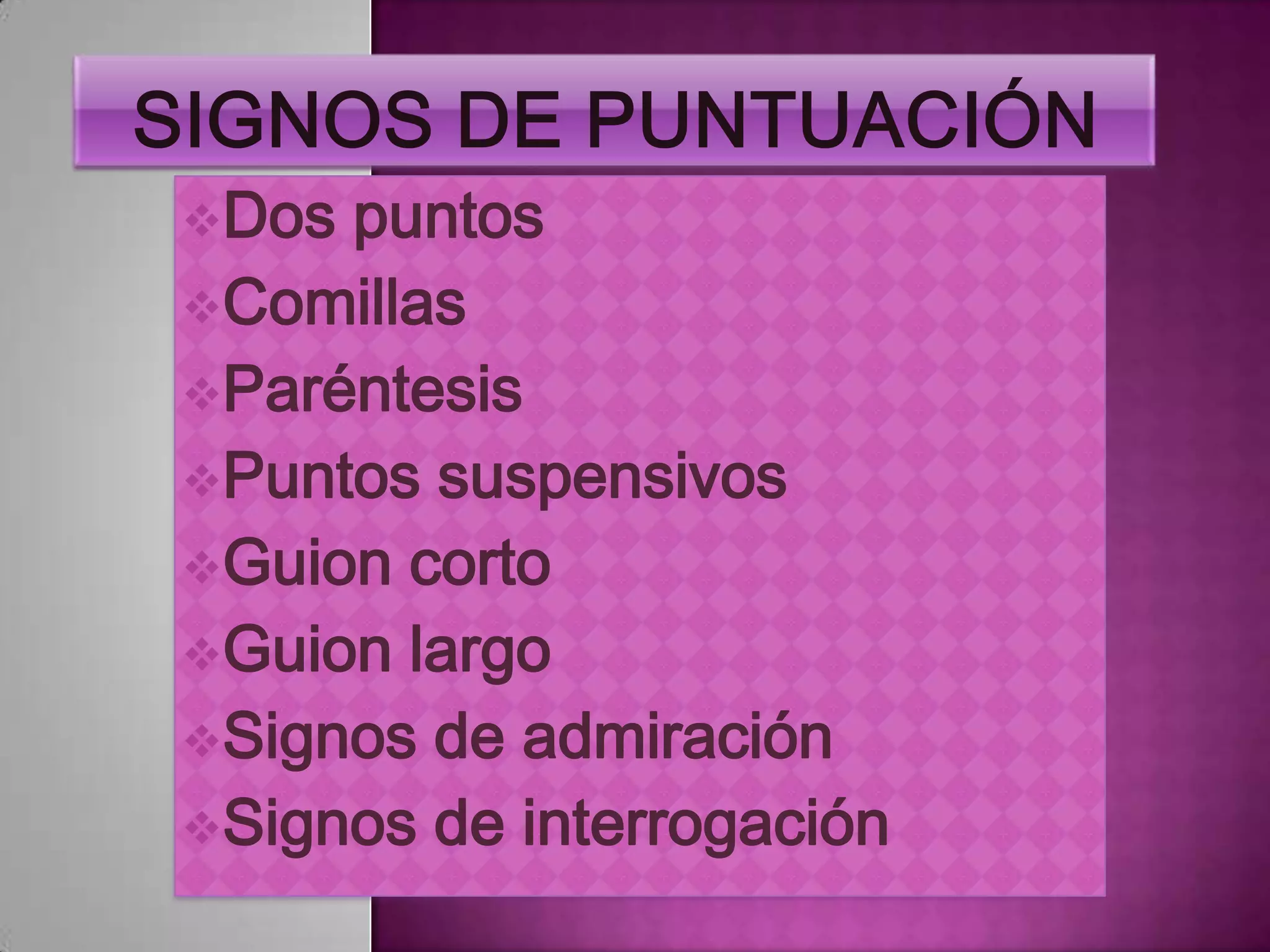 Signos de puntuación | PPT