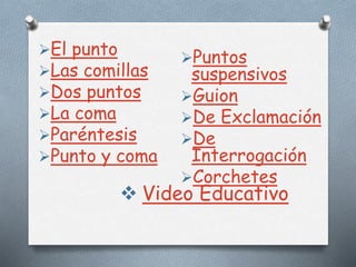 Los Signos de puntuacion | PPSX