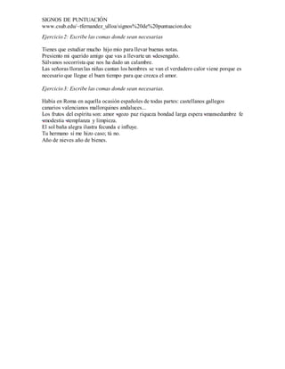 Signos de puntuacion | PDF