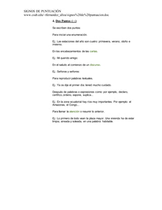 Signos de puntuacion | PDF