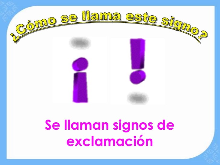 Signos exclamacion