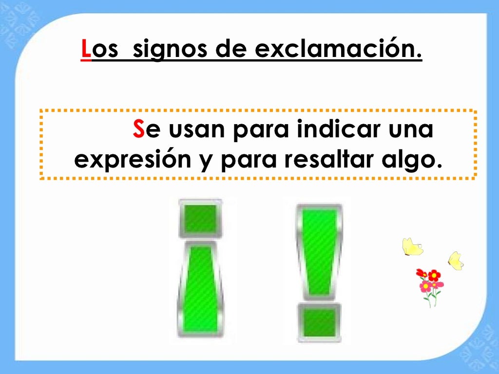 Signos exclamacion