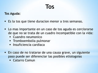 Signos sintomas y sindromes en neumologia | PPTX