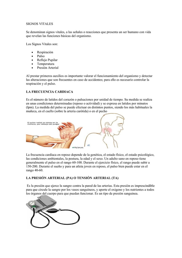 Signos vitales | DOC