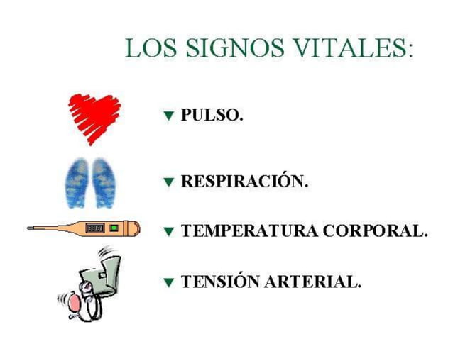 Signos Vitales en el ser humano y sus valores de referencia | PPT