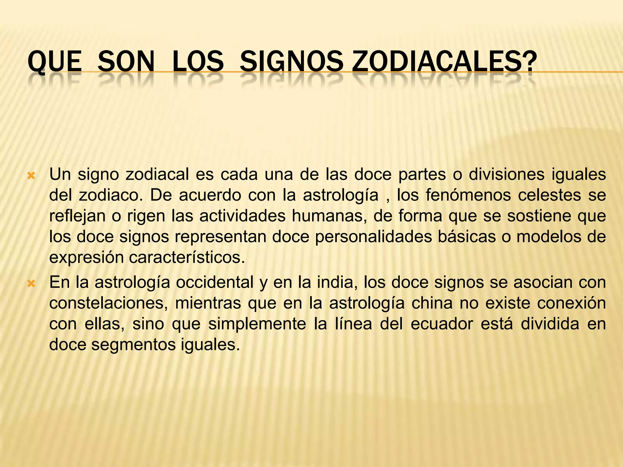 Signos Zodiacales | PPTX