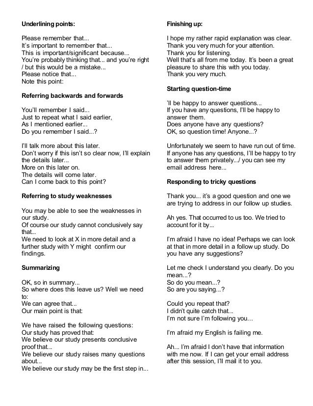 Signposting in presentations