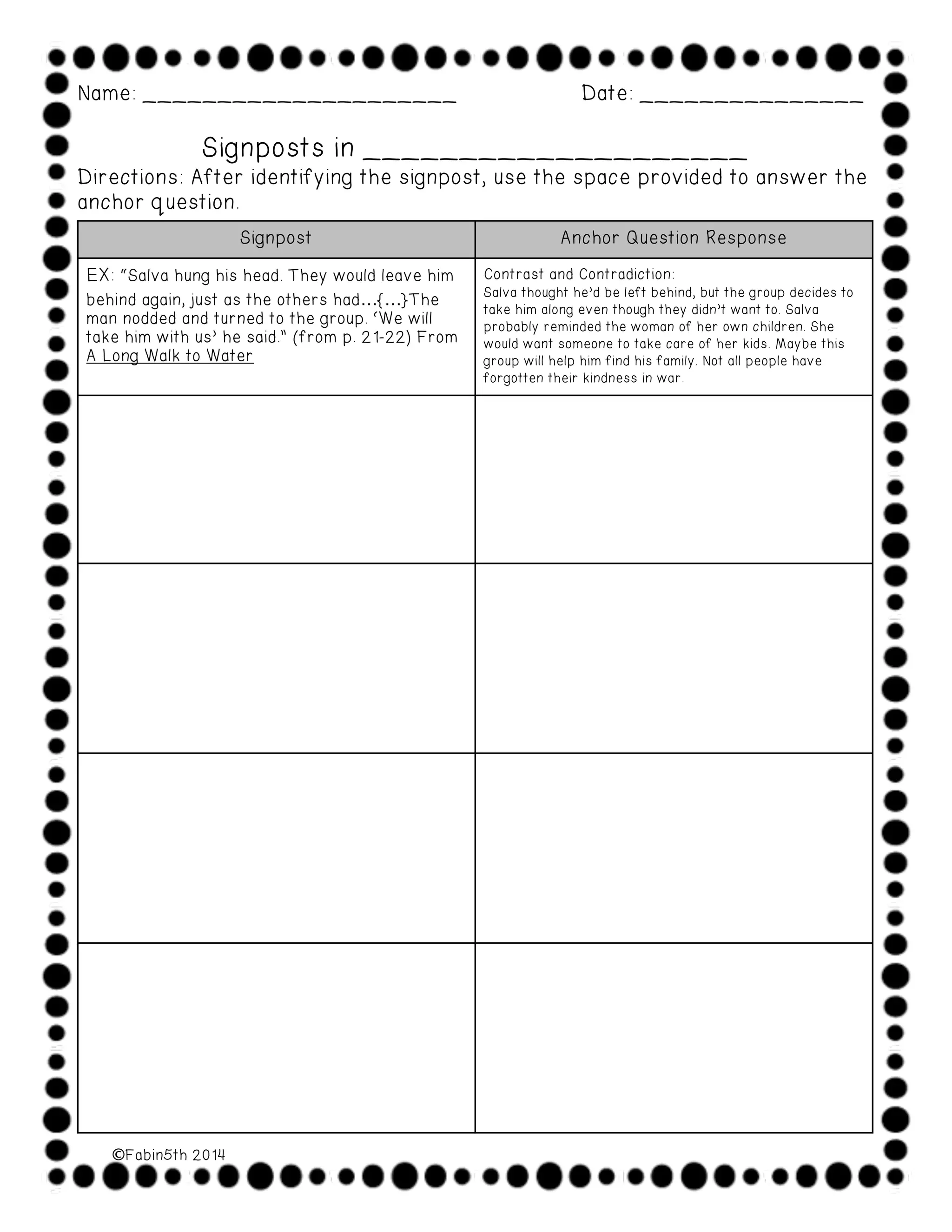 N & N Signpost Reading Log | PDF