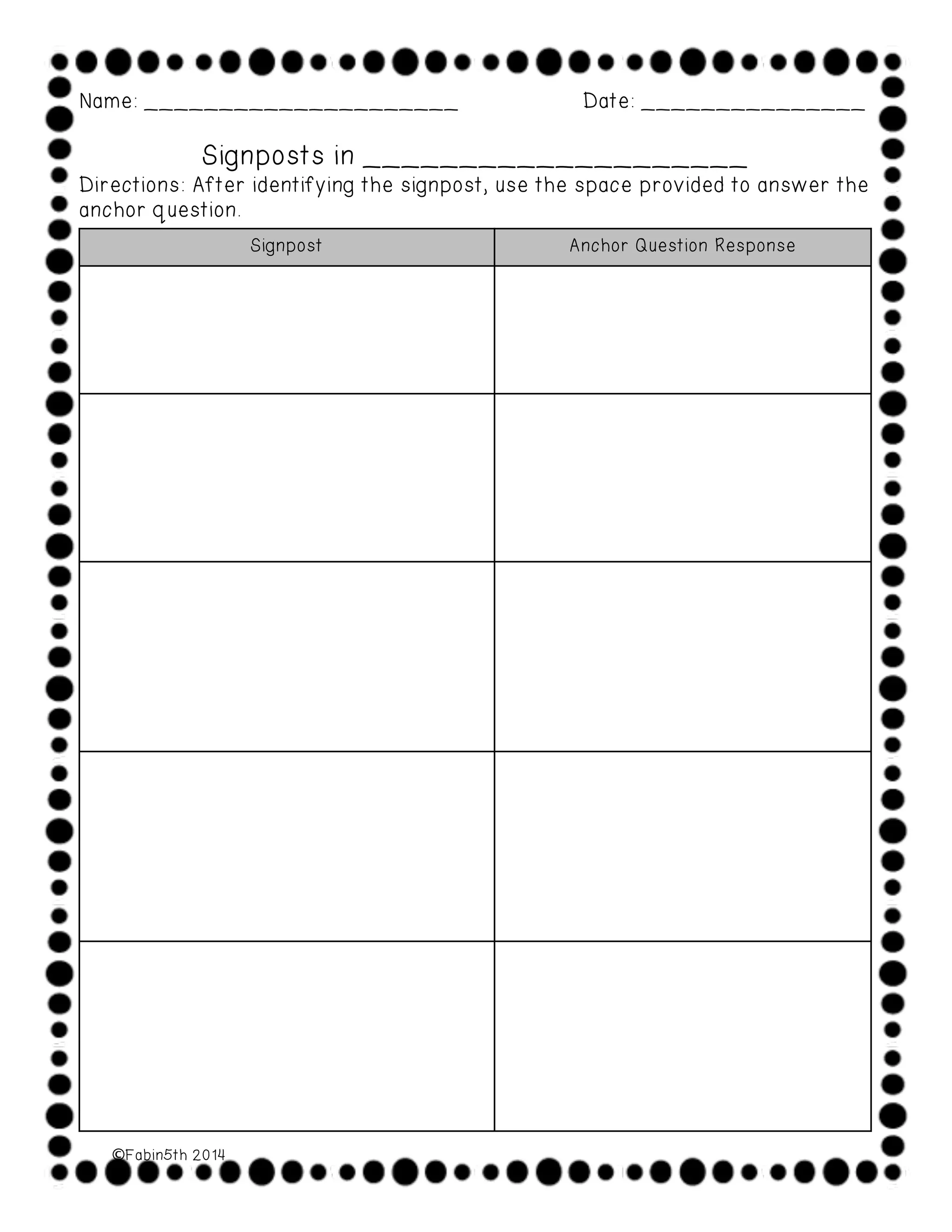 N & N Signpost Reading Log | PDF