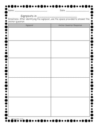 N & N Signpost Reading Log | PDF