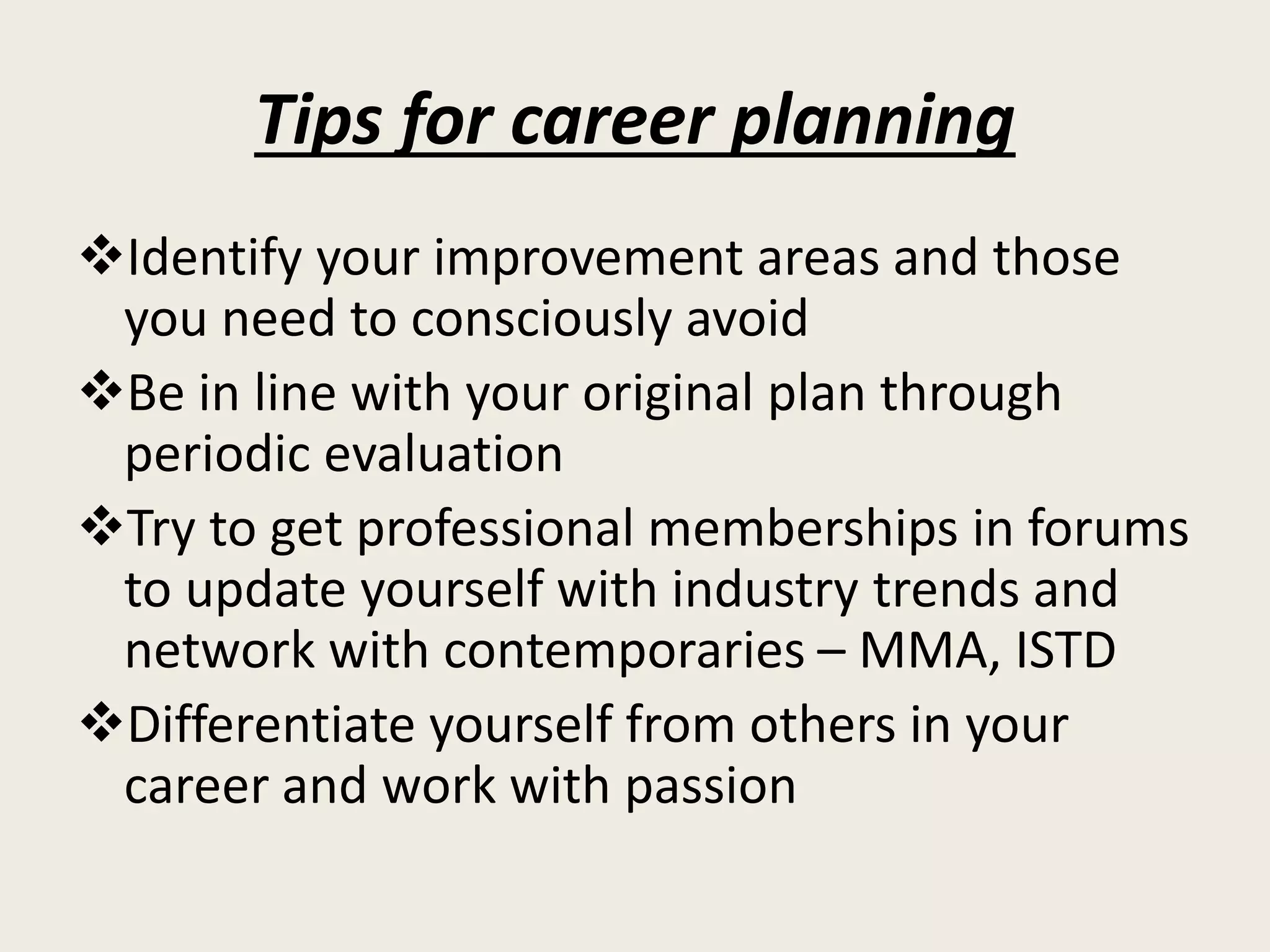 Signposts in career planning | PPT