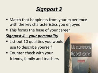 Signposts in career planning | PPT