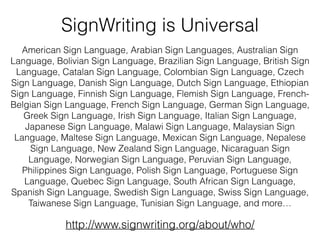 SignPuddle Standard for SignWriting Text presentation | PDF