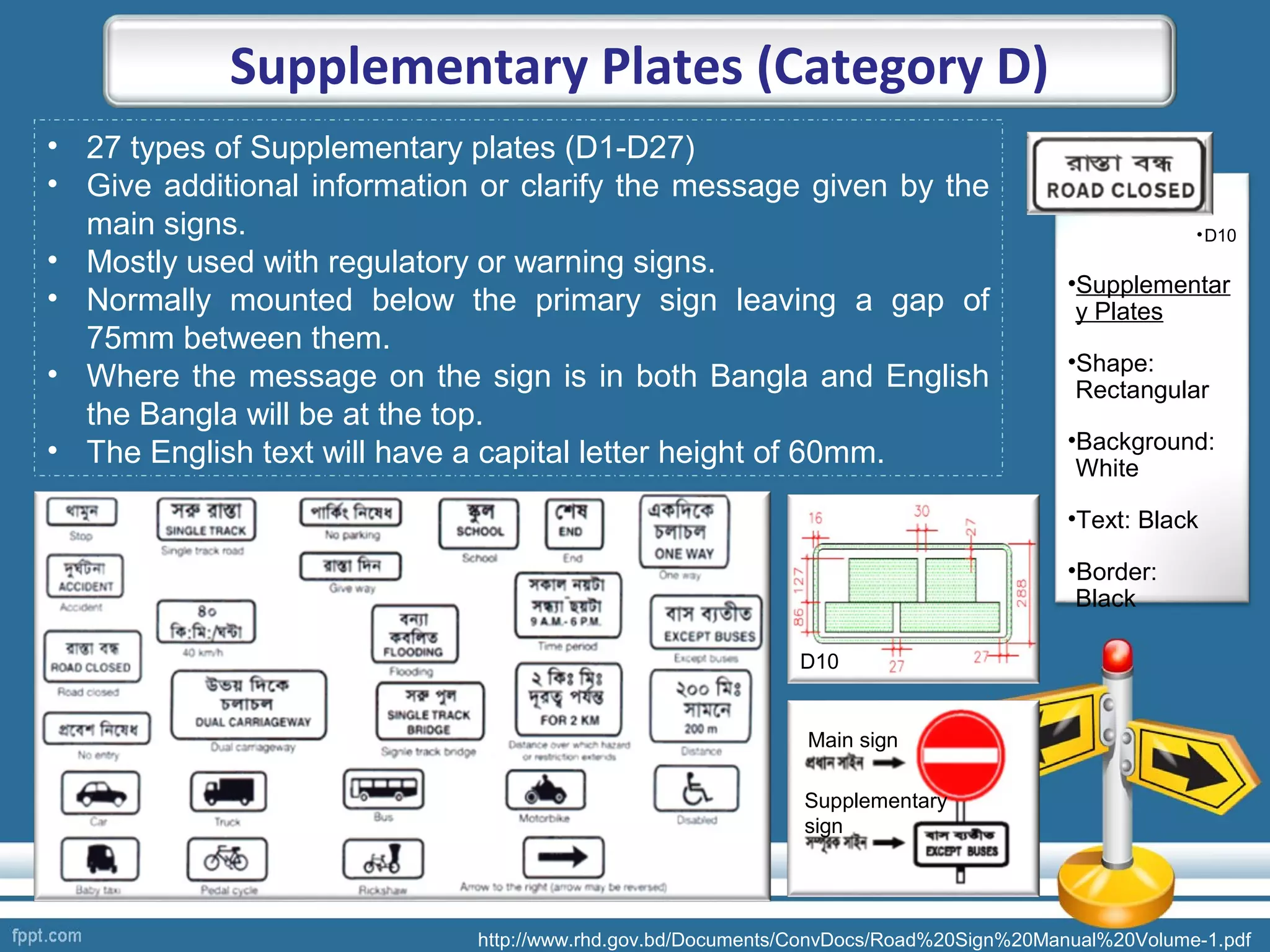 Review of Existing Guidelines For “Road Signs” in Bangladesh | PPT