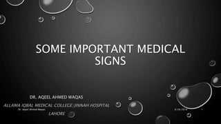 Some Important Medical Signs | PPTX