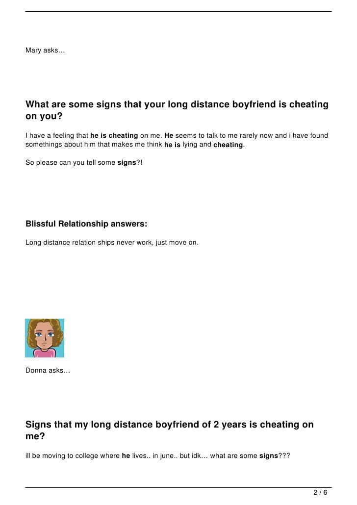 Long Distance Cheating Quotes