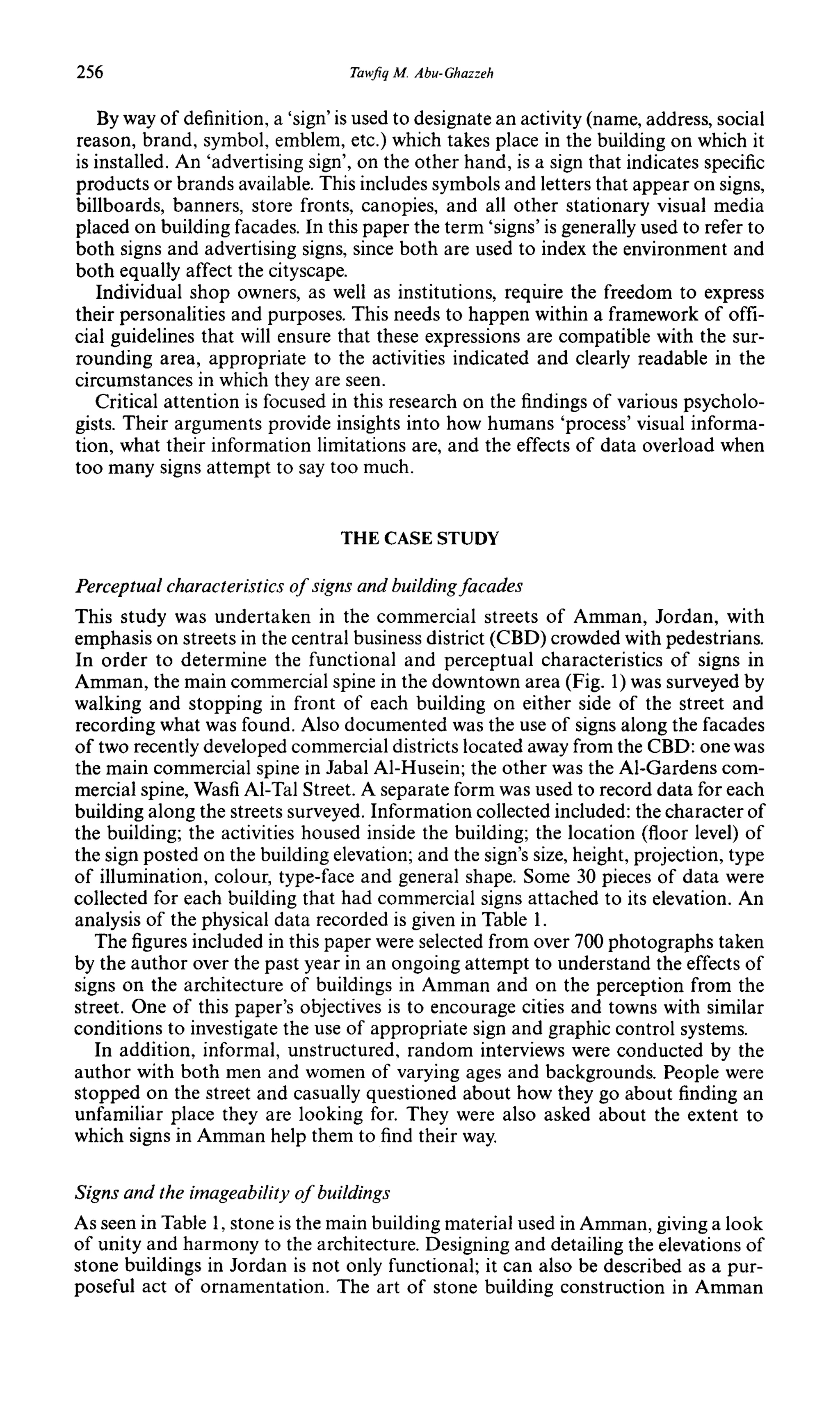 Signs, advertising and the imageability of buildings | PDF