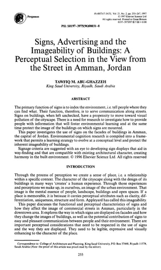 Signs, advertising and the imageability of buildings | PDF