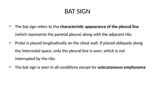 Signs and lines in usg thorax.pptx radiolgy | PPTX | Lung and ...