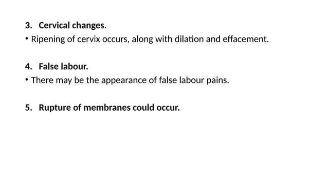 Signs and Onset of Labour . | PPT