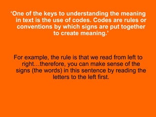 Signs and semiotics | PPT | Screenwriting | Content Production