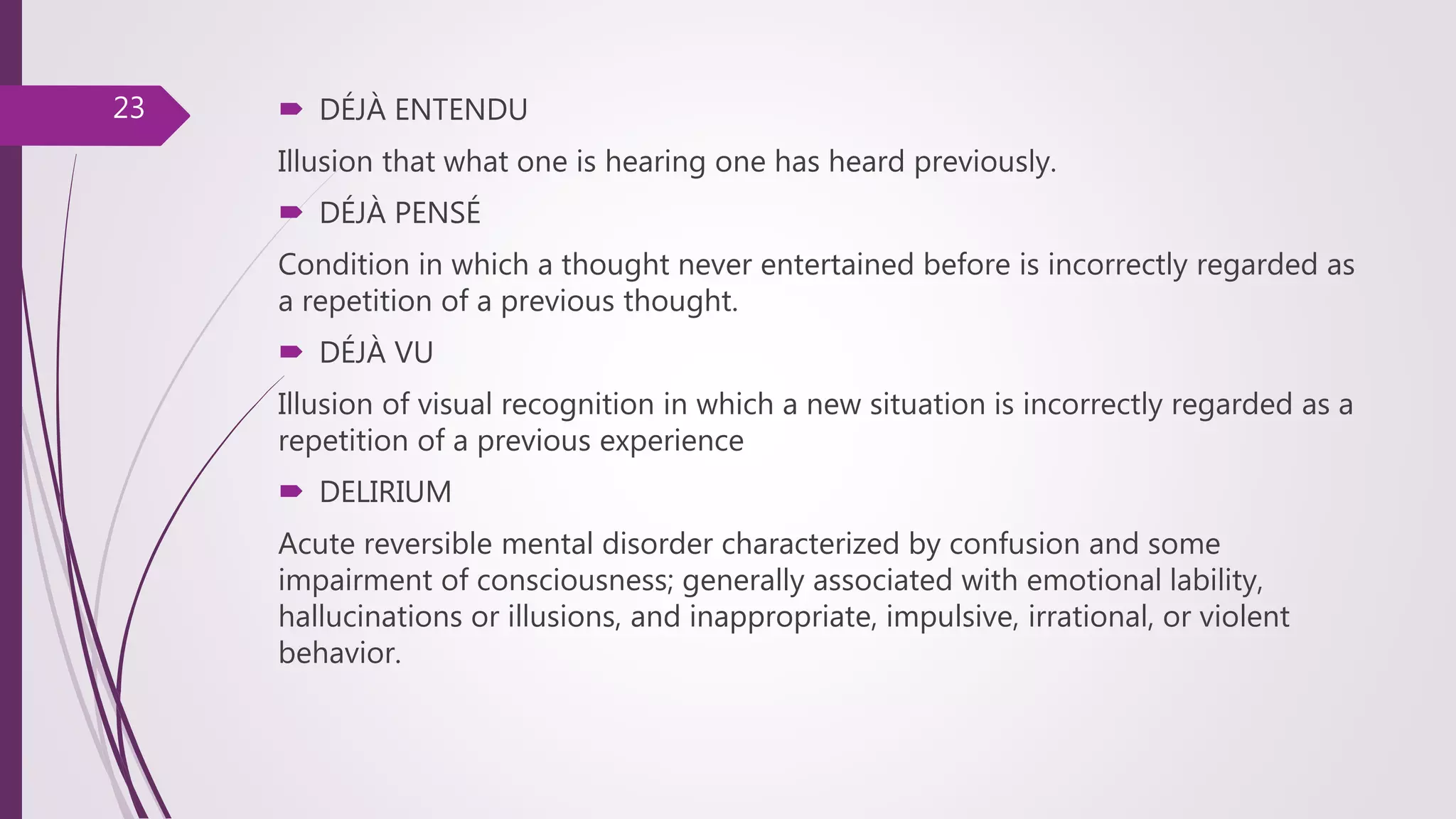 Signs and symptoms in psychiatry | PPTX