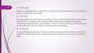 Signs and symptoms in psychiatry | PPTX