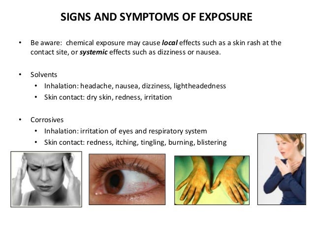Signs and Symptoms of Chemical Exposure -- CSUEB