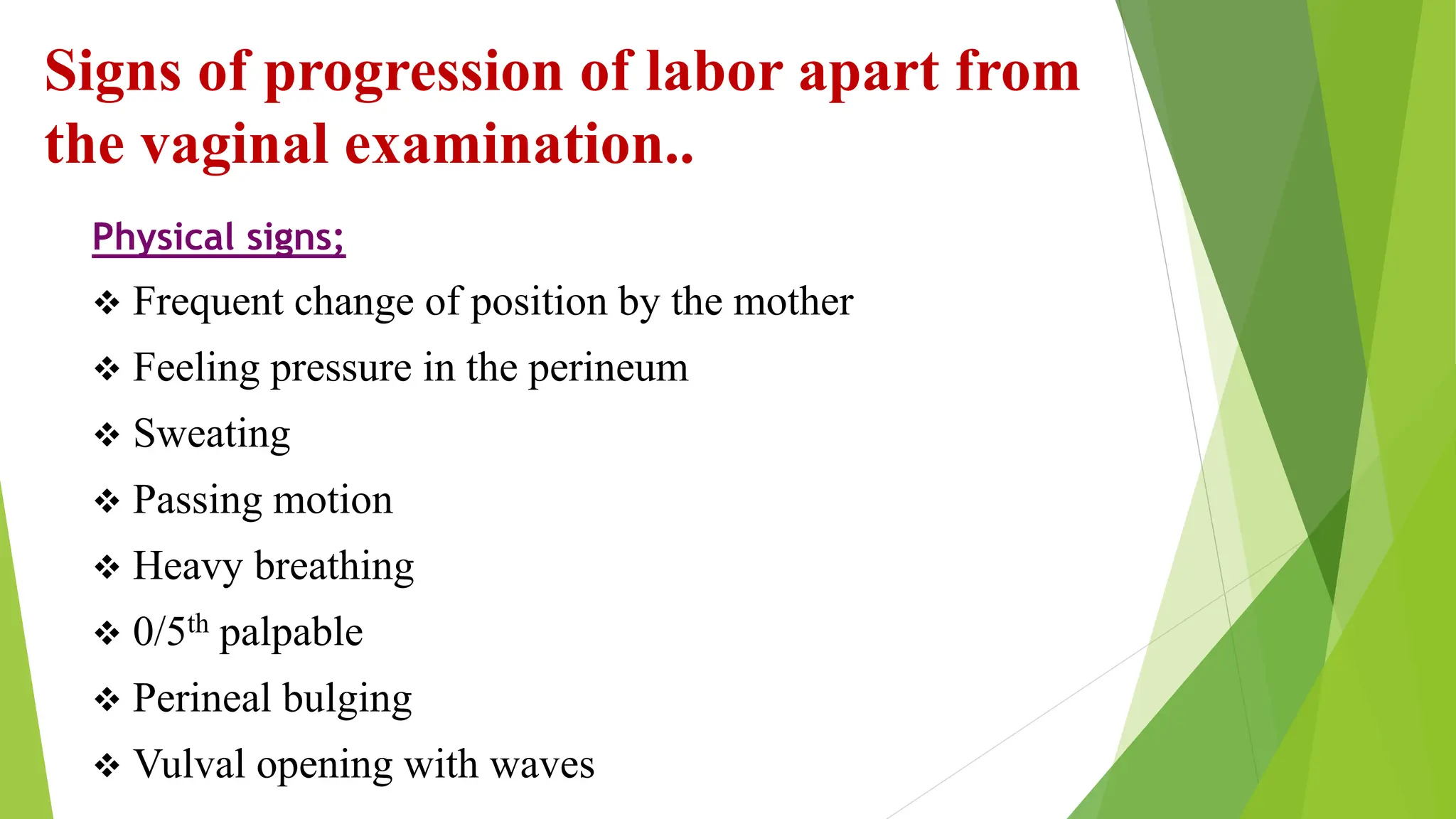 Signs and symptoms of labor for pregnancy | PPTX