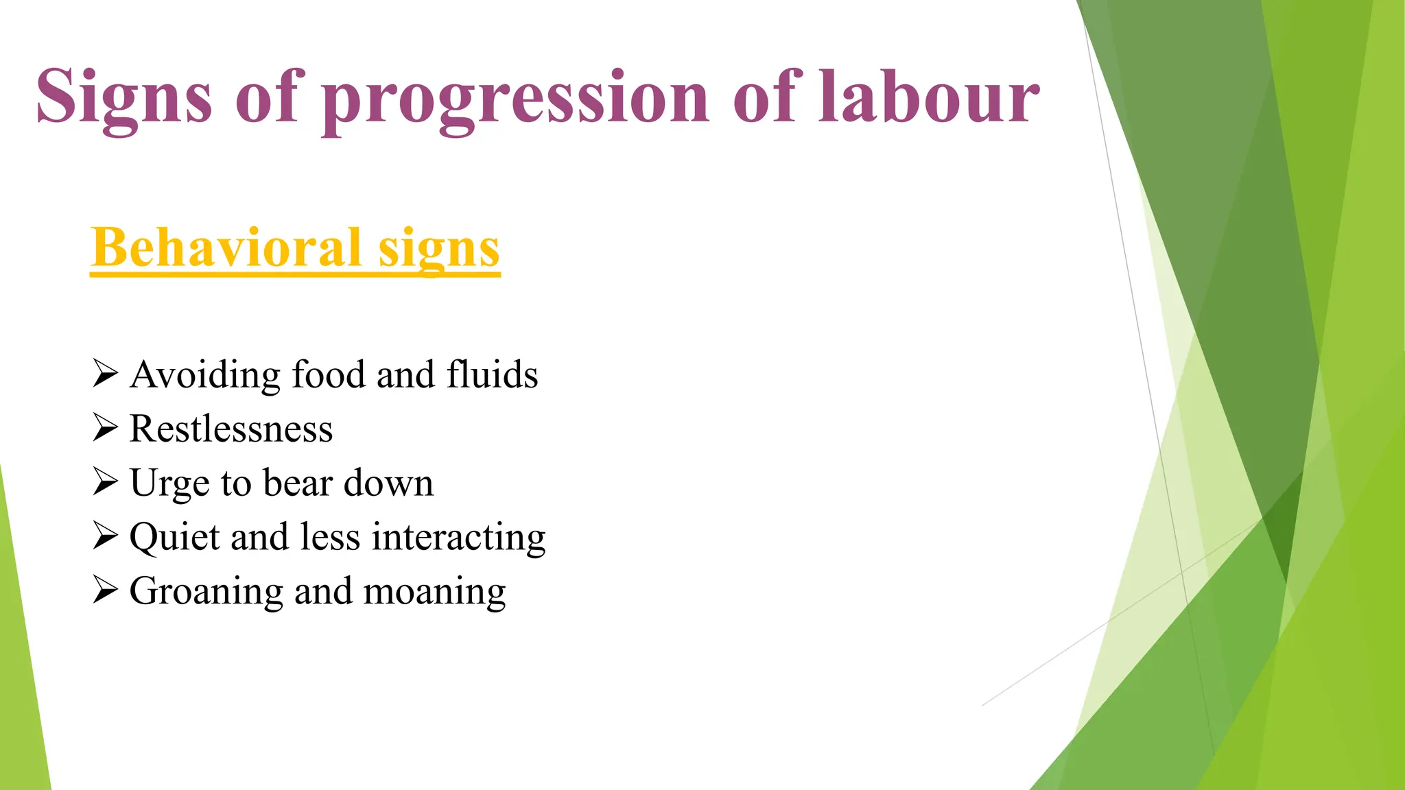Signs and symptoms of labor for pregnancy | PPTX