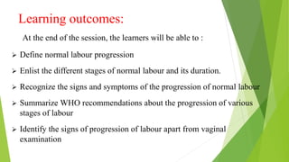 Signs and symptoms of labor for pregnancy | PPTX