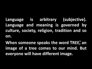 Sign, Signifier and Signified by Saussure II Course in General ...