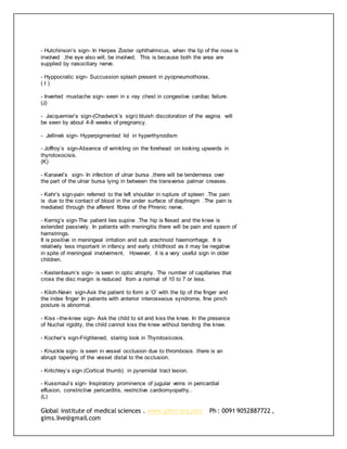 Signs in medicine | PDF