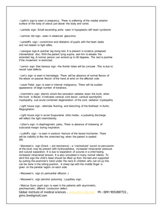 Signs in medicine | PDF