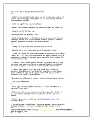 Signs in medicine | PDF