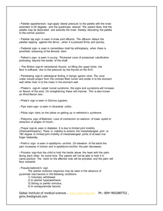 Signs in medicine | PDF