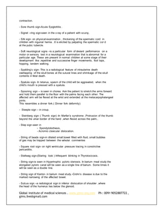 Signs in medicine | PDF