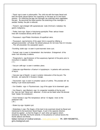 Signs in medicine | PDF